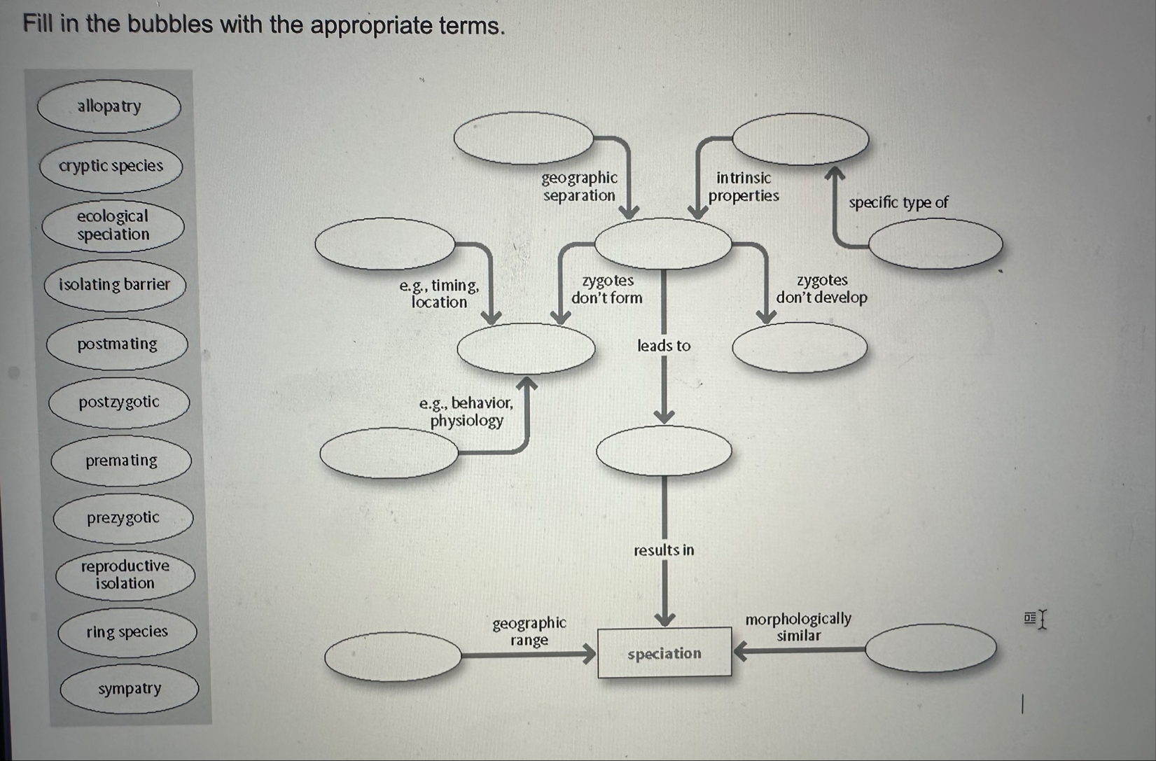 [Solved]: Part A: Link Concepts Fill in the bubbles with the