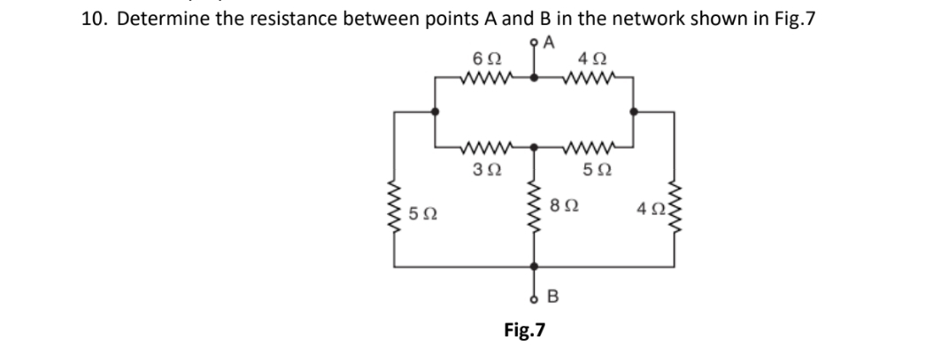 Solved Determine the resistance between points A and B ﻿in | Chegg.com
