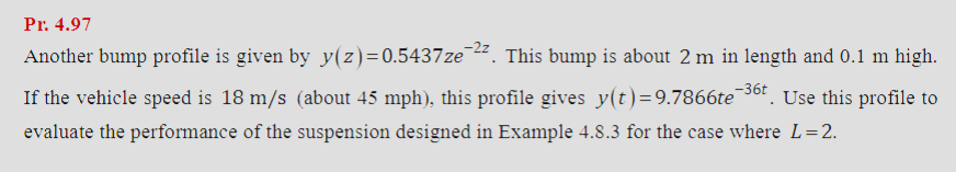Solved Pr. 4.97Another bump profile is given by | Chegg.com