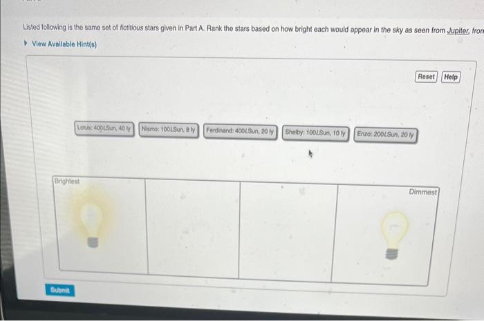Which has a greater luminosity, a star with absolute | Chegg.com