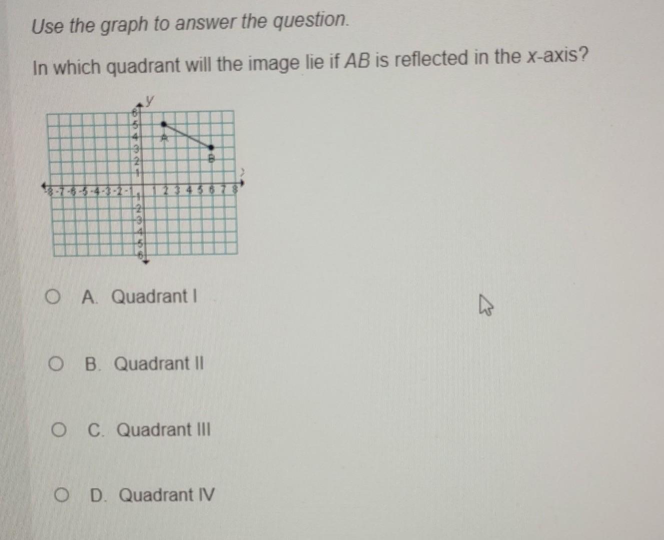 Solved Use the graph to answer the question. In which | Chegg.com