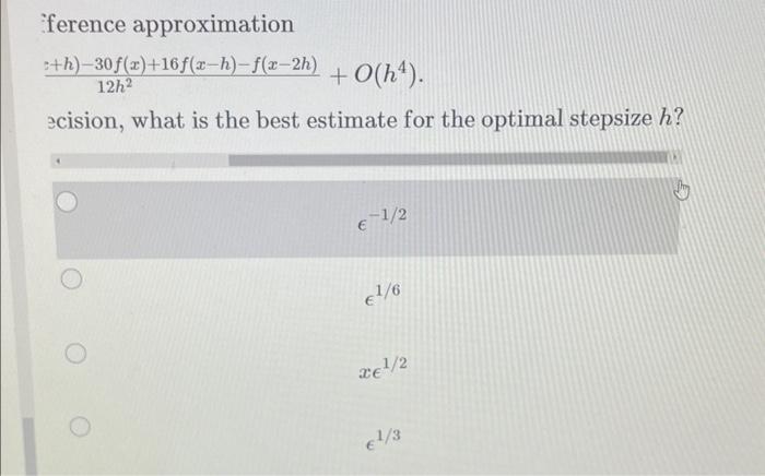 Solved Consider The Finite Difference Approximation