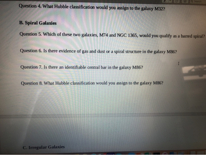 Solved Overview: In this lab, galaxies will be categorized | Chegg.com