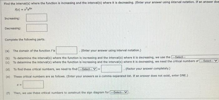 Solved Find the interval(s) where the function is increasing | Chegg.com