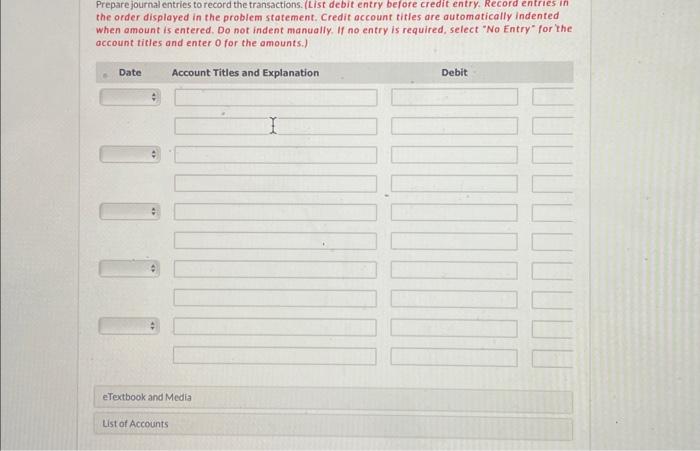 Solved Prepare journal entries to record the 2026 | Chegg.com