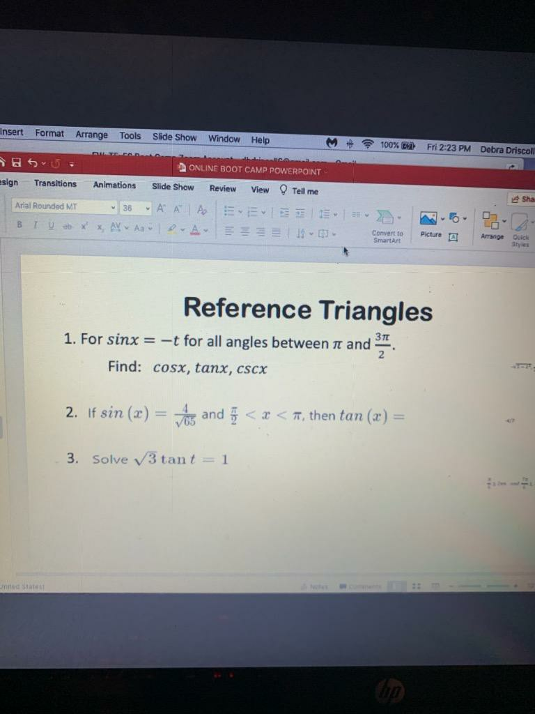 Solved Insert Format Arrange Tools Slide Show Window Help | Chegg.com