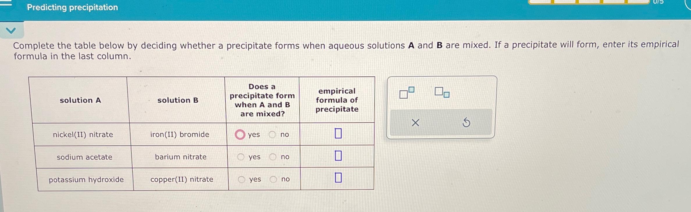 Solved Predicting precipitationComplete the table below by | Chegg.com
