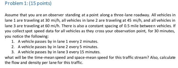 Solved Problem 1: (15 points) Assume that you are an | Chegg.com