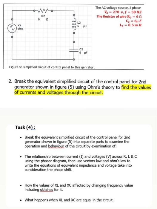Solved The AC voltage source, 3 phase Vs=270v,f=50HZ The | Chegg.com