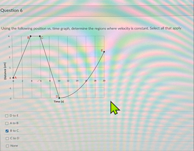 Question 6Using the following position vs. ﻿time | Chegg.com