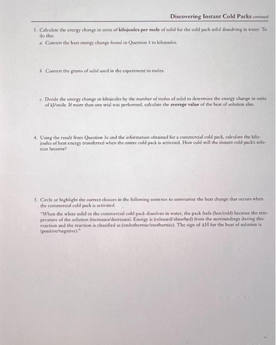 Solved Measuring the Heat of Solution-Data Table (whake | Chegg.com