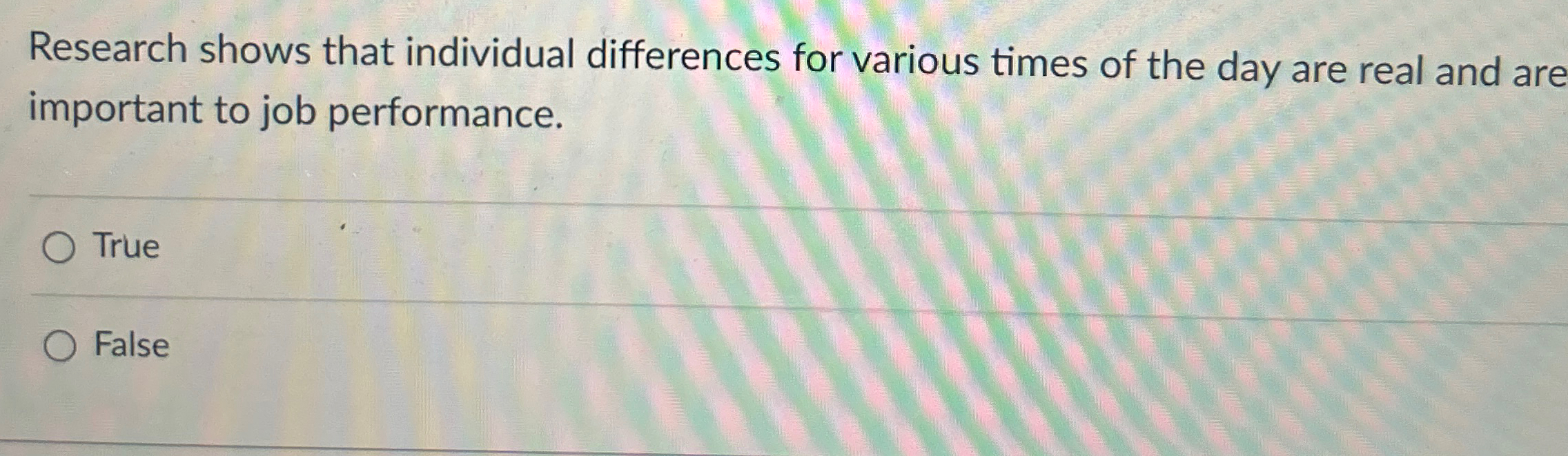 Solved Research shows that individual differences for | Chegg.com