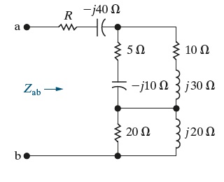 Solved Find the impedance Zab in the circuit seen in (Figure | Chegg.com