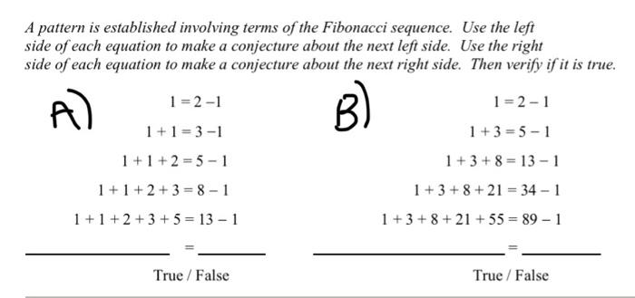 Solved for A and B, come up with the next fibbonacci | Chegg.com