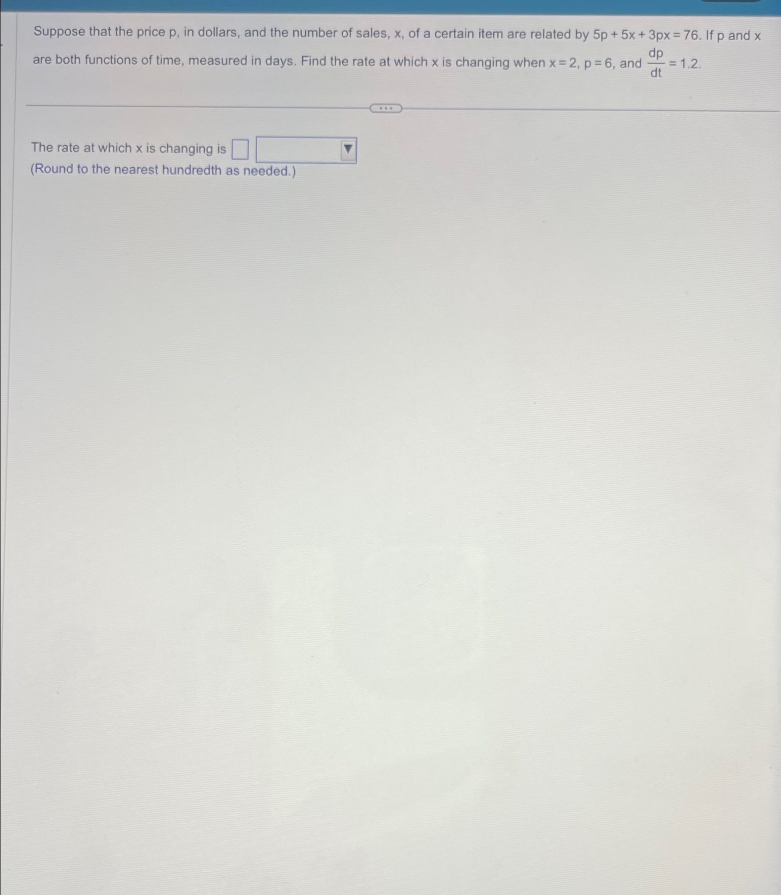 Solved Suppose that the price p, ﻿in dollars, and the number | Chegg.com