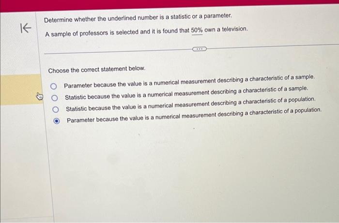 Solved Determine whether the underlined number is a | Chegg.com