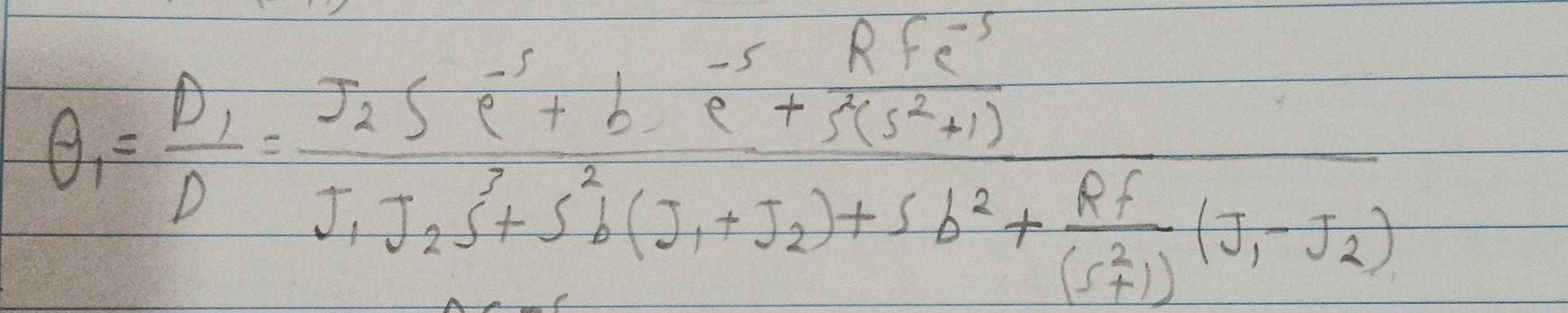 simplify and find theta one with respect to time | Chegg.com