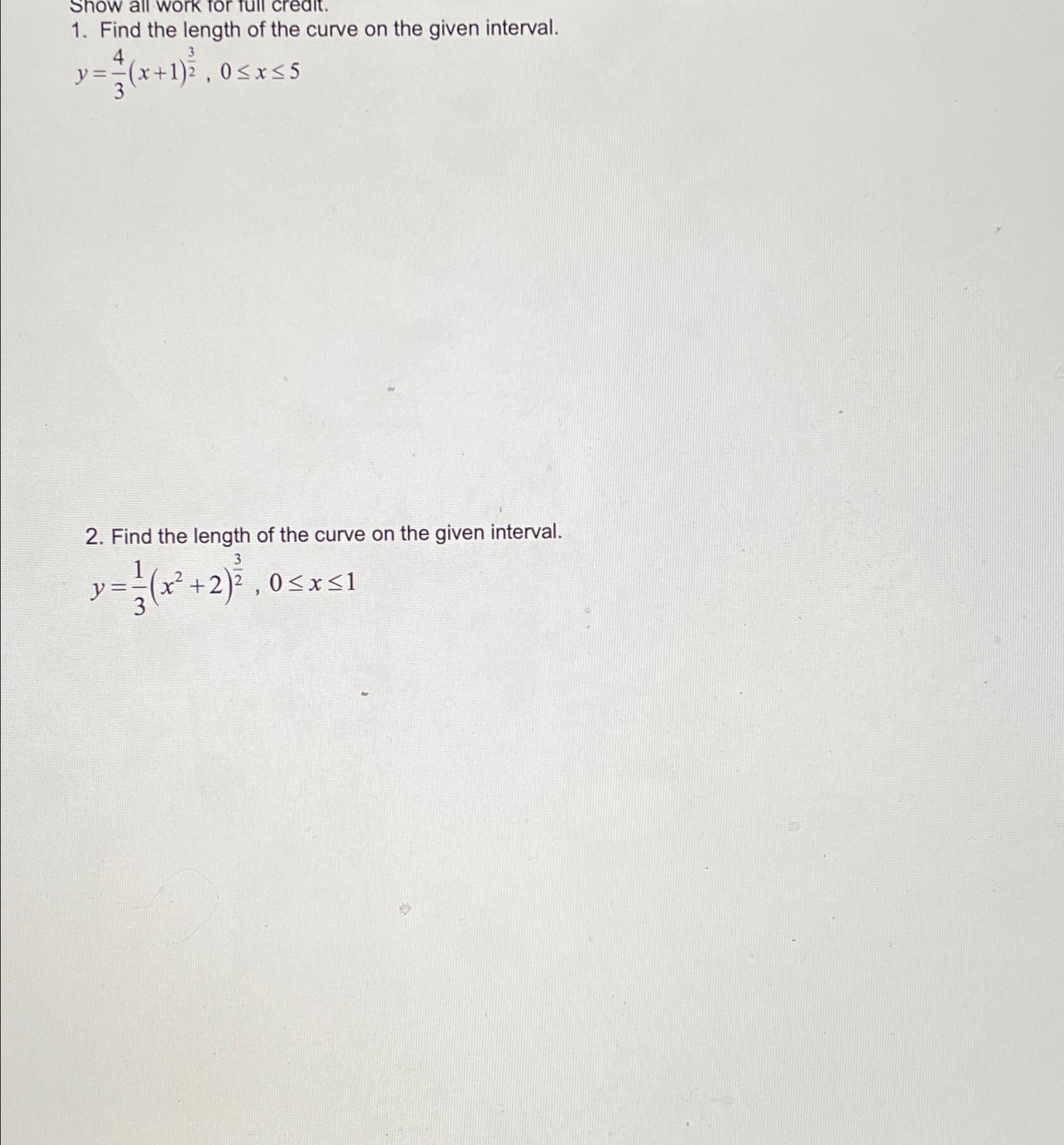 Solved Find the length of the curve on the given | Chegg.com