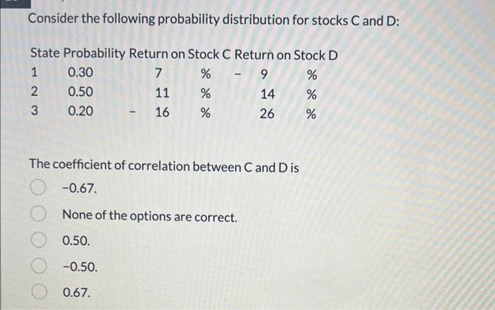 Solved Consider the following probability distribution for | Chegg.com