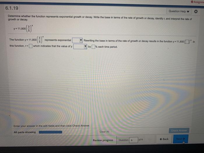 Solved determine whether the function represents exponential | Chegg.com