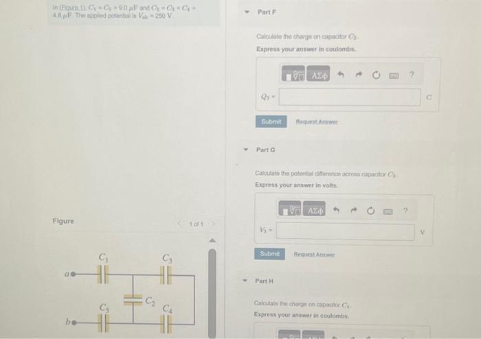 Solved In (Eigure 1), C₁ = C5 = 9.0 µF and C₂ = C3 = C4 = | Chegg.com