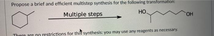 Solved Propose a brief and efficient multistep synthesis for | Chegg.com