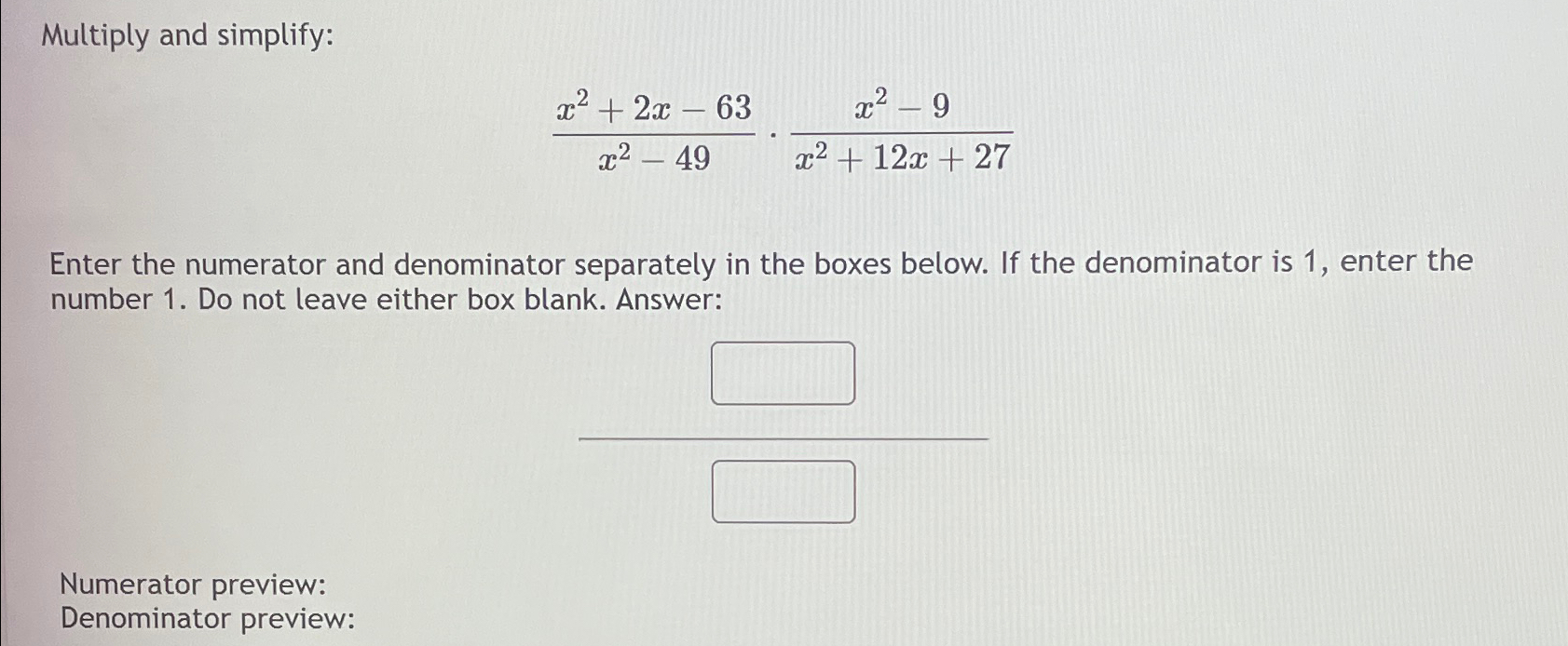 Solved Multiply and | Chegg.com