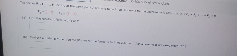 Solved The forces F1,F2,dots,Fn ﻿acting at the same point | Chegg.com