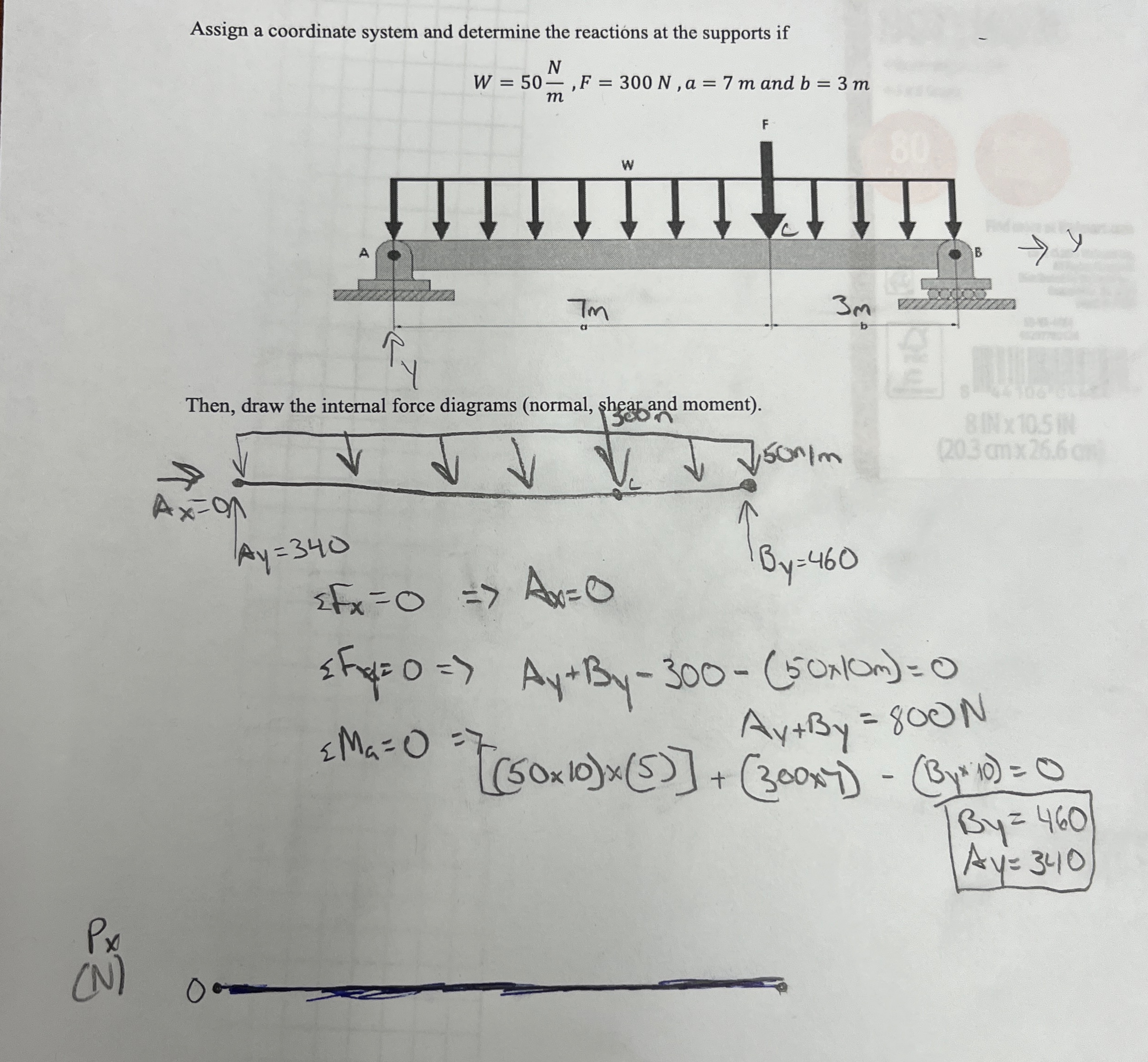 Solved Assign A Coordinate System And Determine The 6062