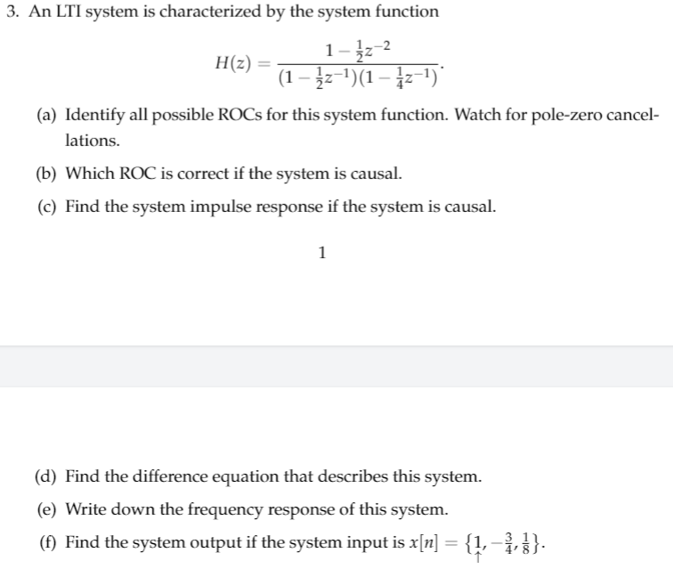 Solved An LTI system is characterized by the system | Chegg.com