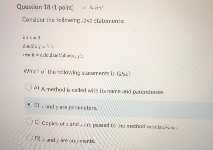 Solved Question 24 (1 point) Given the Java statement int | Chegg.com