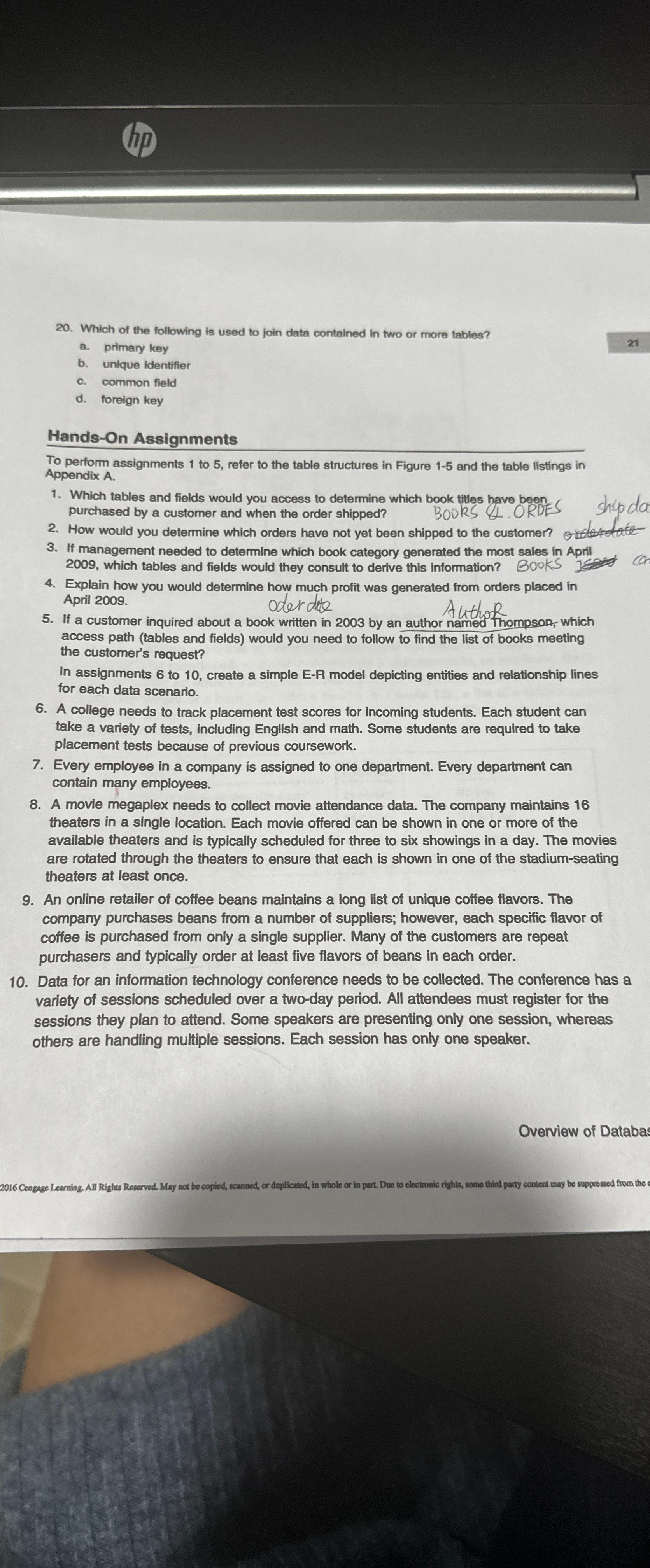 Solved Which of the following is used to join data contained | Chegg.com