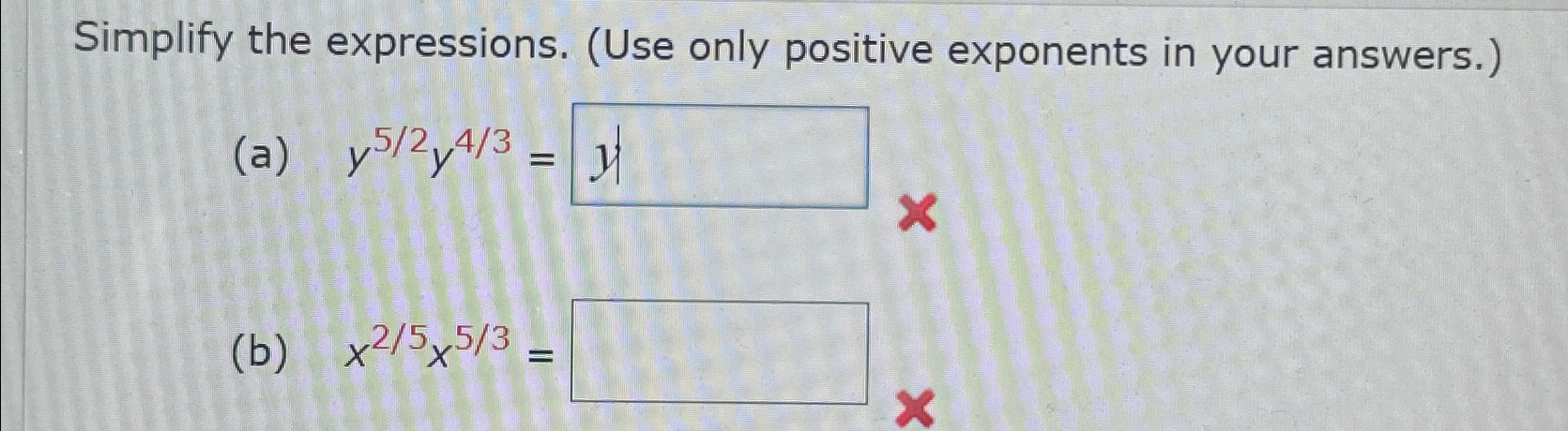 Solved Simplify the expressions. (Use only positive | Chegg.com