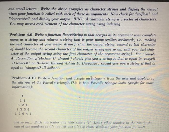 Solved Itself Problem 4 8 A Palindrome Is A Sequence Of