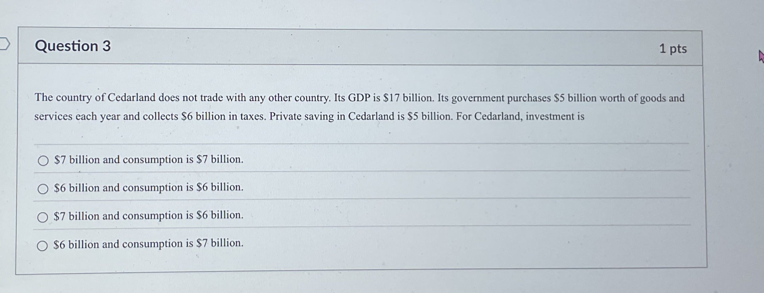 Solved Question 31 ﻿ptsThe country of Cedarland does not | Chegg.com