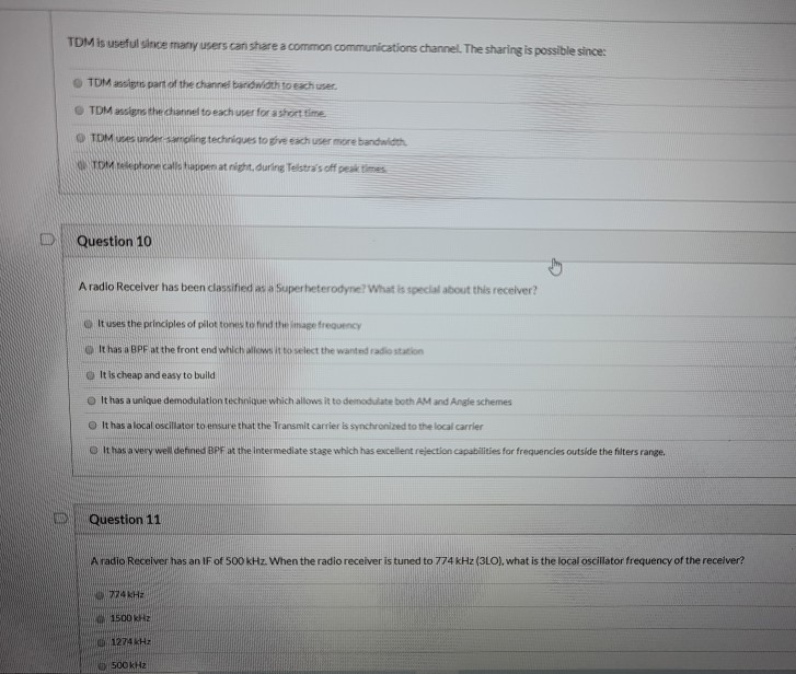 Solved TDM is useful since many users can share a common | Chegg.com
