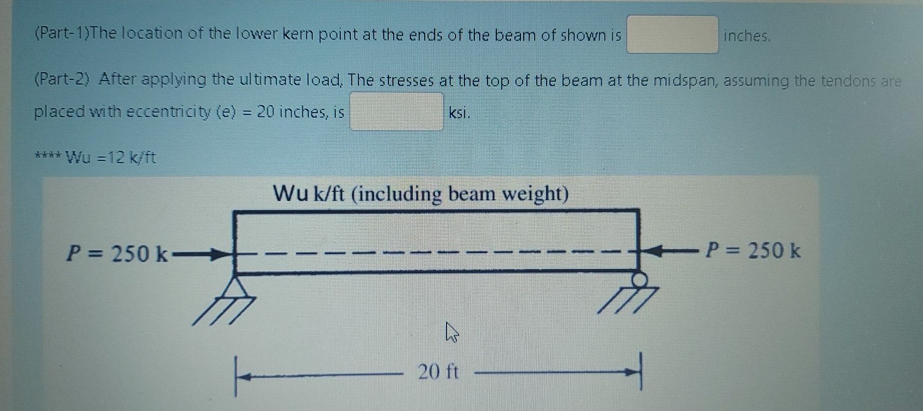 Solved (Part-1)The location of the lower kern point at the | Chegg.com