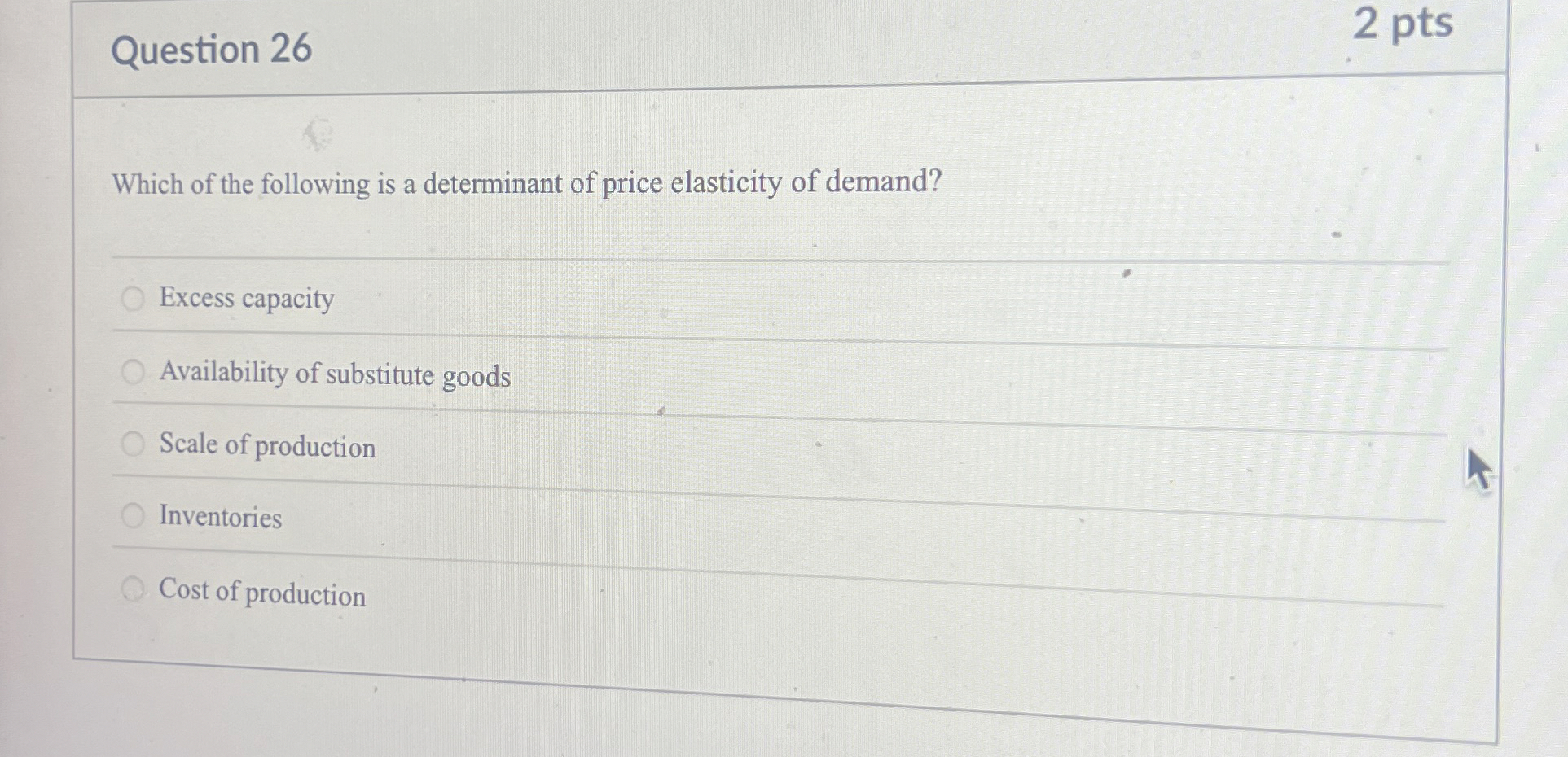 Solved Question 262 ﻿ptsWhich of the following is a | Chegg.com