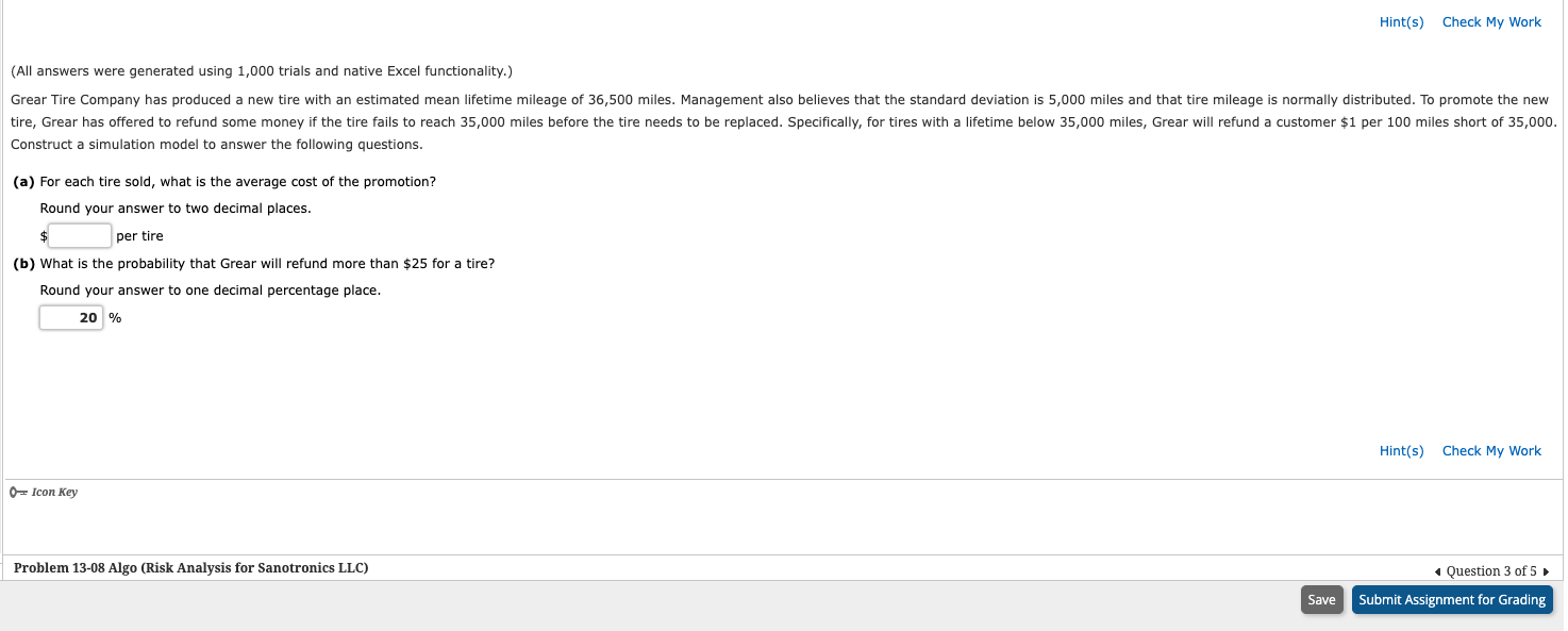 Solved Hint(s) ﻿Check My Work(All answers were generated | Chegg.com