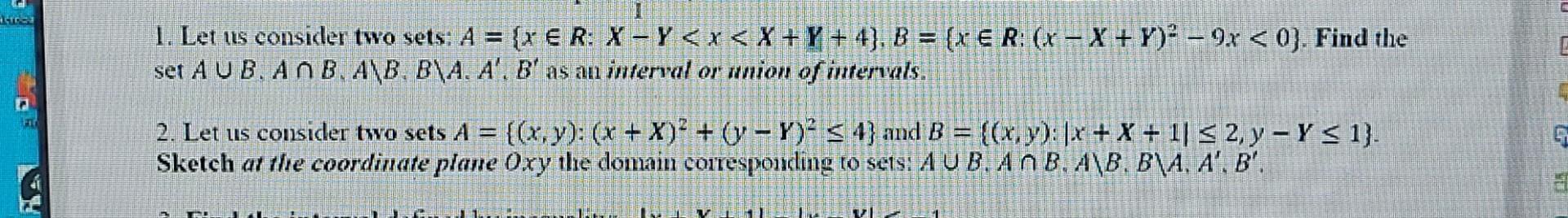 Solved 1. Let us consider two sets: A={x∈R:X−Y | Chegg.com Solved 1. Let us consider two sets: A={x∈R:X−Y | Chegg.com
