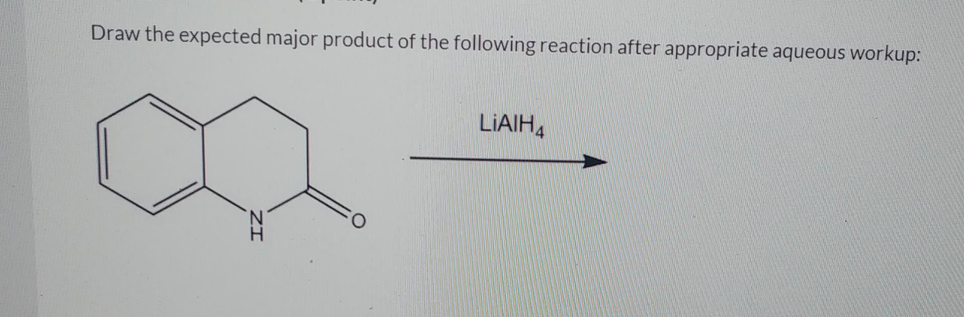 Solved Draw The Expected Major Product Of The Following