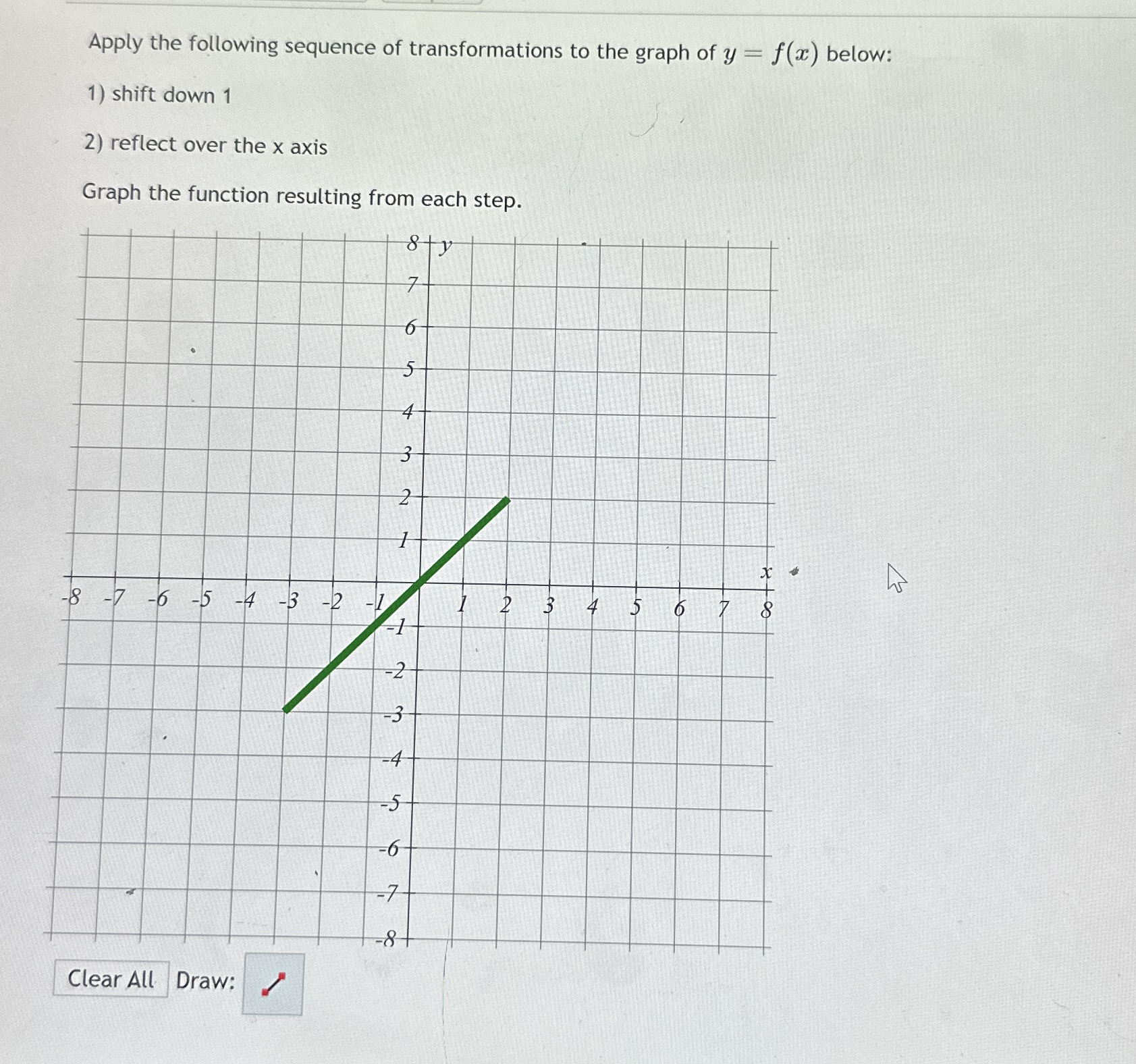 Solved Apply the following sequence of transformations to | Chegg.com