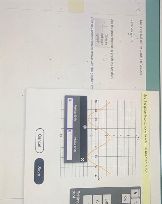 Solved K Use A Vertical Shift To Graph The Function 1 Y 3
