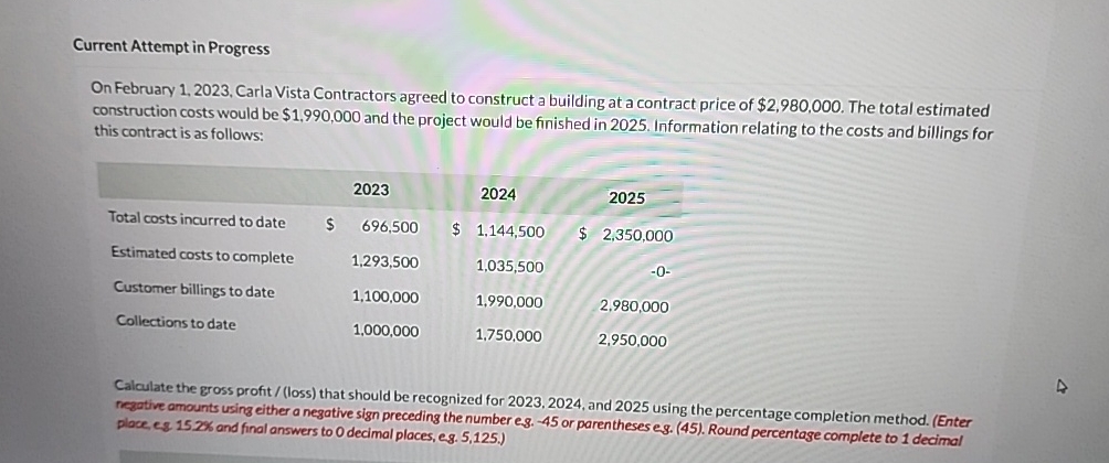 Solved Current Attempt in ProgressOn February 1, 2023, | Chegg.com