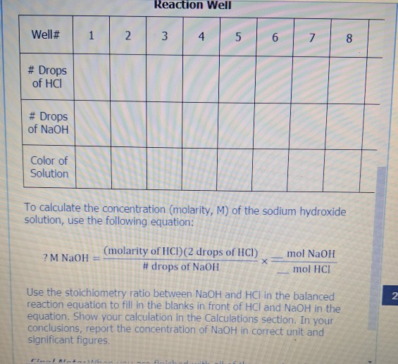 Purpose: To determine the concentration of an unknown | Chegg.com