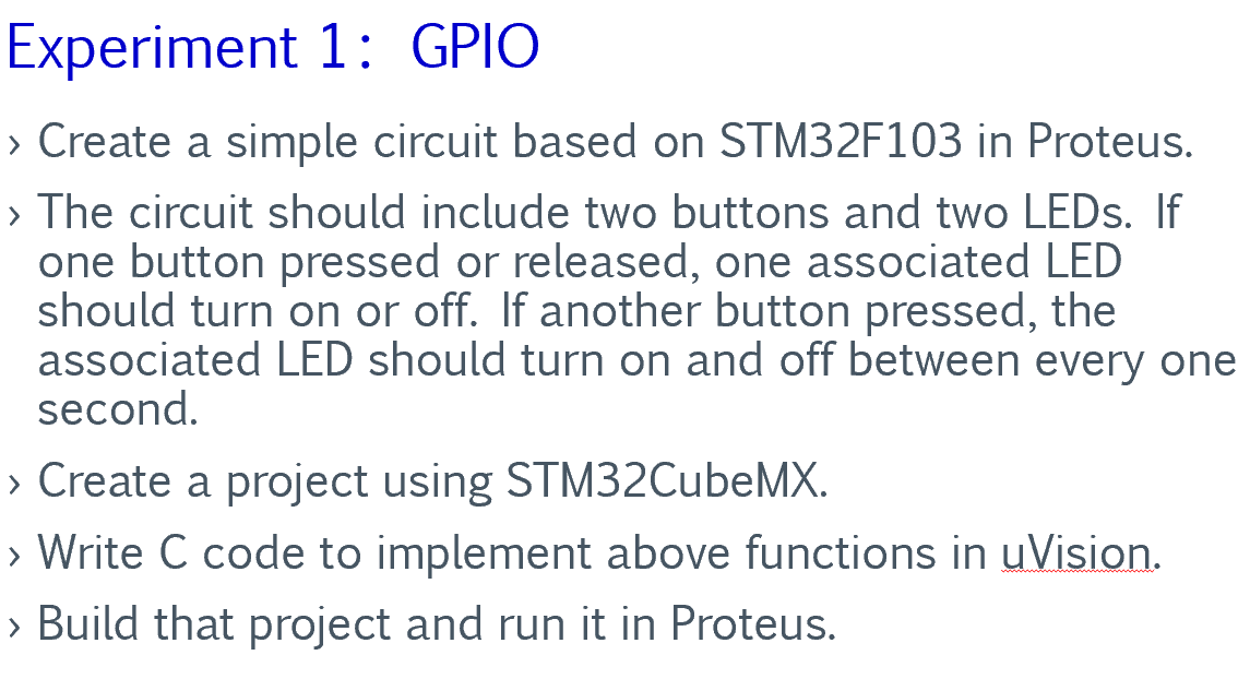 Solved > Create a simple circuit based on STM32F103 in | Chegg.com