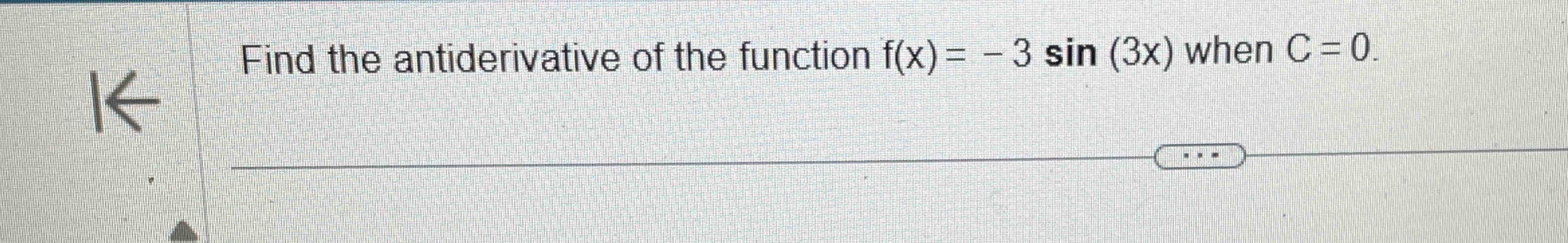 Solved Find the antiderivative of the function | Chegg.com