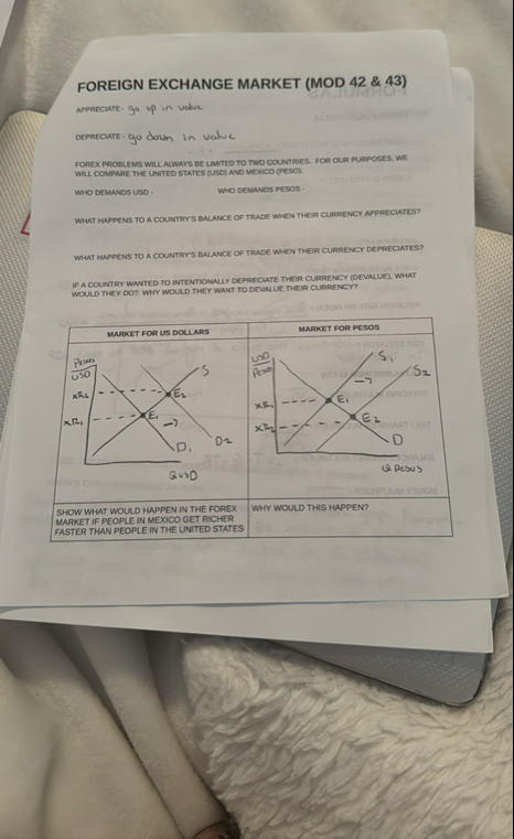 Solved FOREIGN EXCHANGE MARKET (MOD 42 ﻿& 43) ﻿APPRECMATE - | Chegg.com