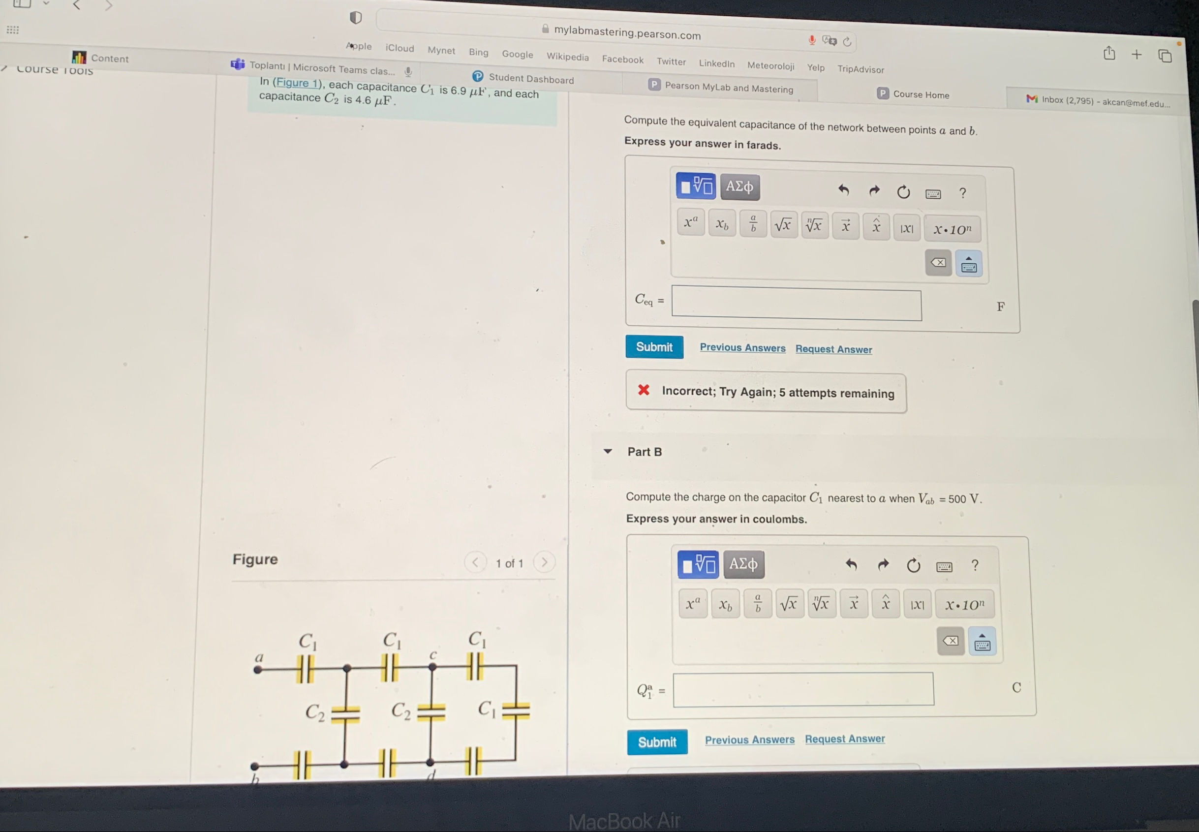 Solved Previous Answers Request AnswerIncorrect; Try Again; | Chegg.com