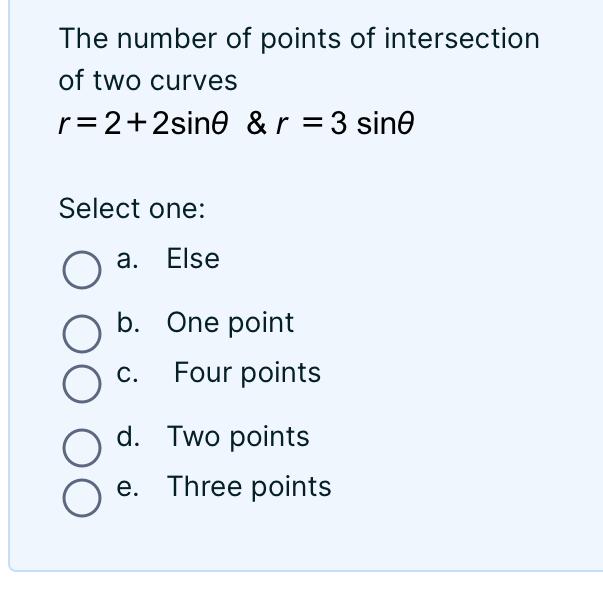 Solved The number of points of intersection of two | Chegg.com